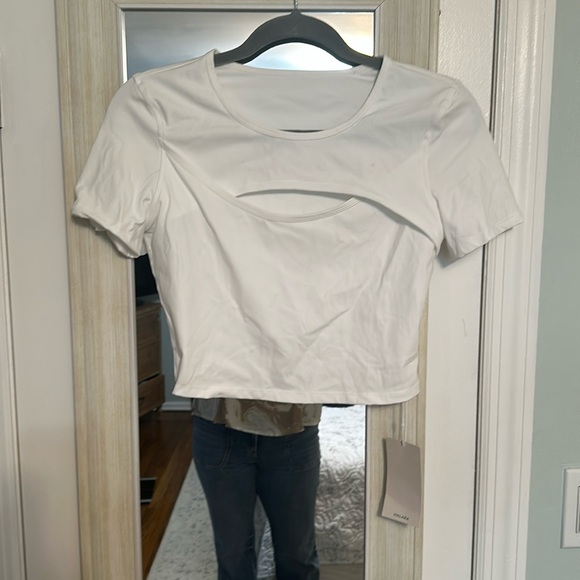 HALARA | Tops | Nwt Halara White Crop Top | Poshmark